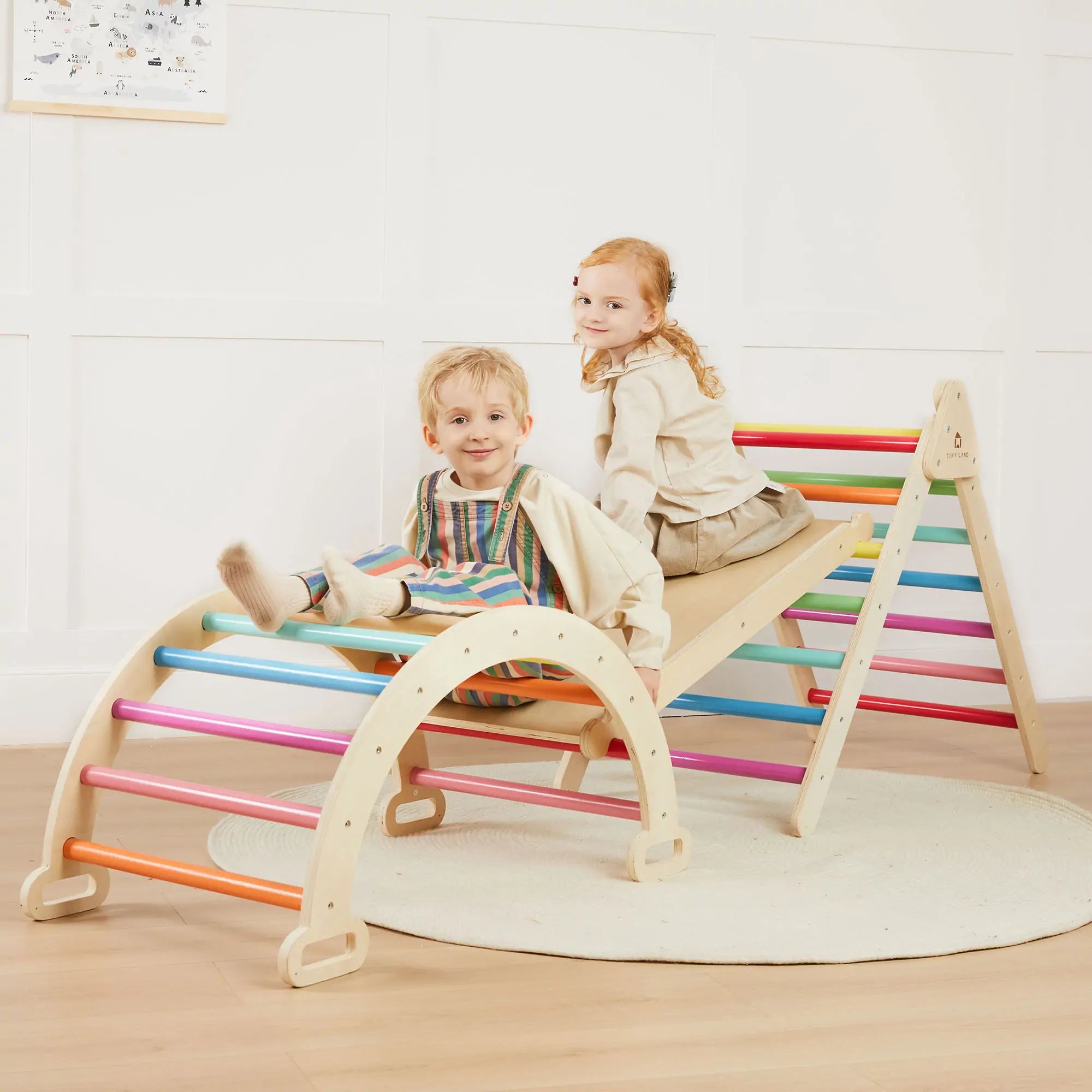 Tiny Land® 7-in-1 Rainbow Climbing Set – Yard Sanctuary
