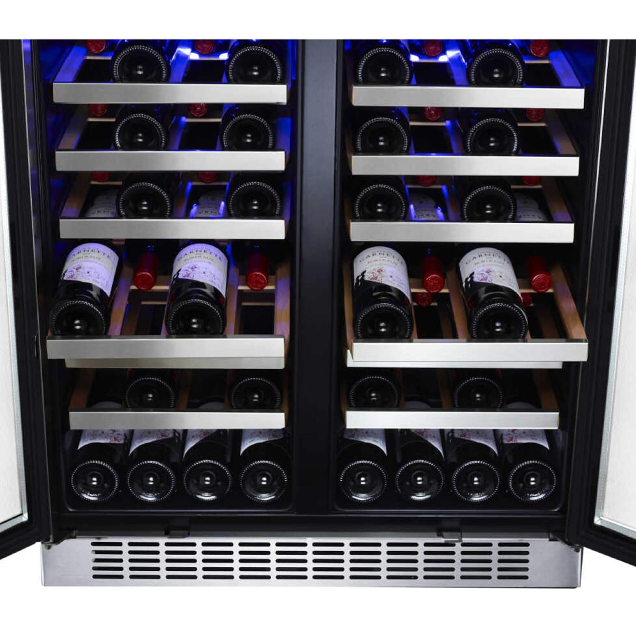 Edgestar 30" Wide 56 Bottle Capacity Built-In French Door Wine Cooler ...